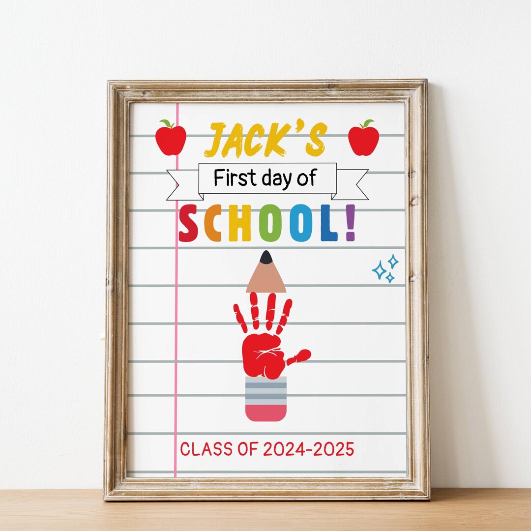EDITABLE First Day of School Handprint Craft, Back to School ...