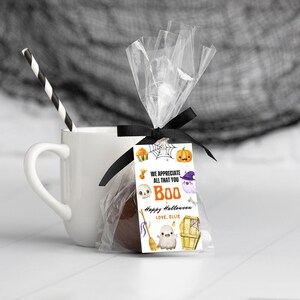 EDITABLE Teacher Appreciation Halloween Gift Tags Thank You Teacher ...