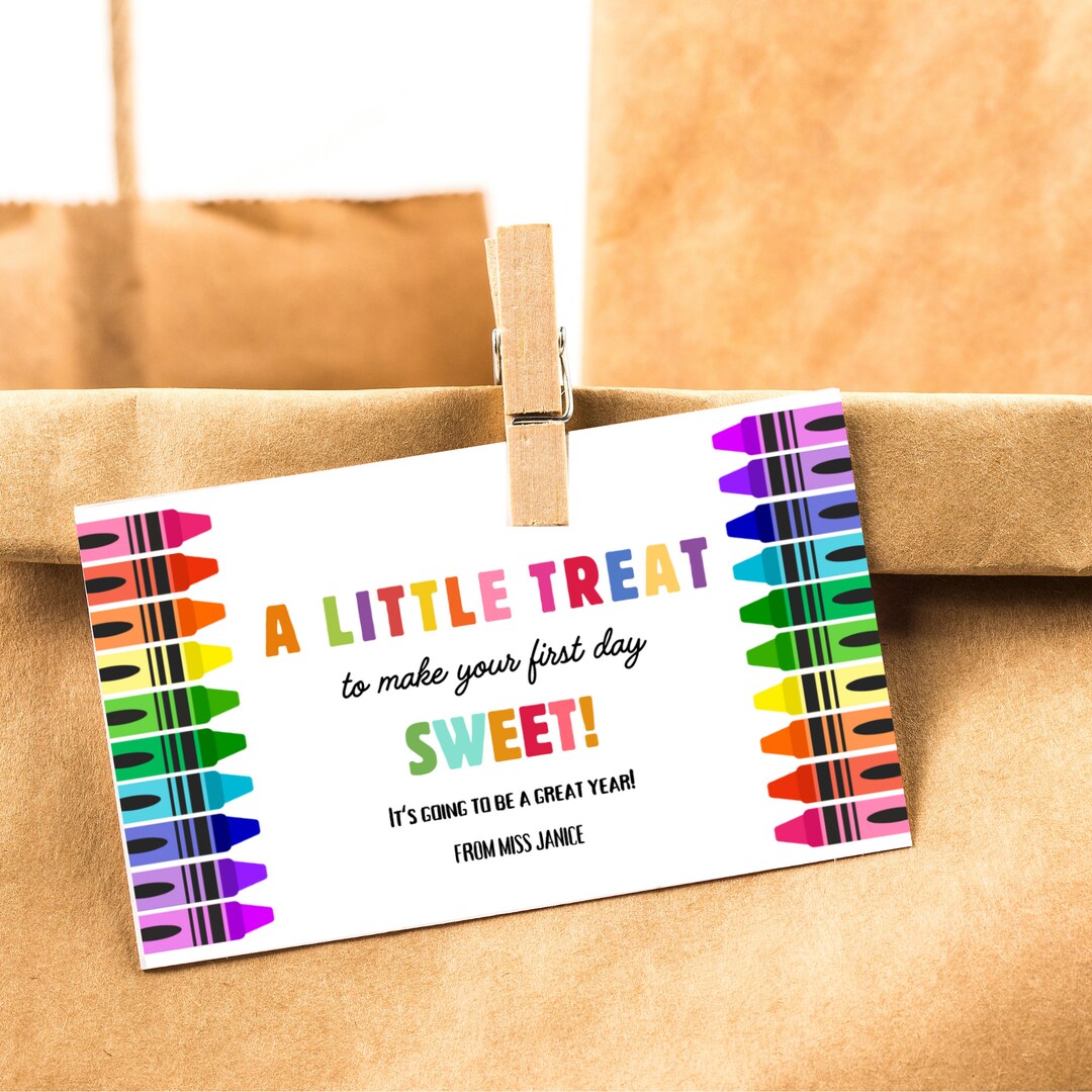 EDITABLE Back to School Gift Tag Template, Printable Class Favors ...