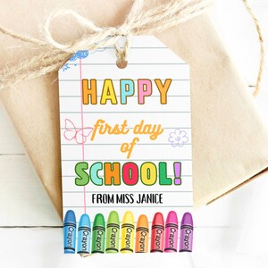 EDITABLE Back to School Gift Tag Template, Printable Class Favors ...