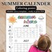 Summer Calendar Poster 2025, Monthly Calendar, 2025 Planner, Summer ...