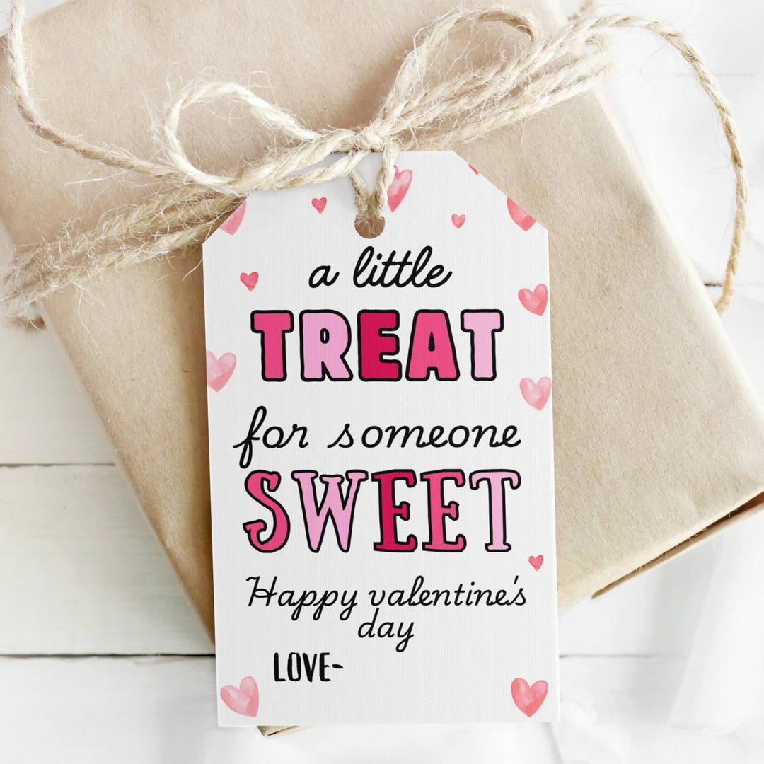 EDITABLE Valentine's Day Tag, Sweet Treat, Valentine Gift Label, Kids ...