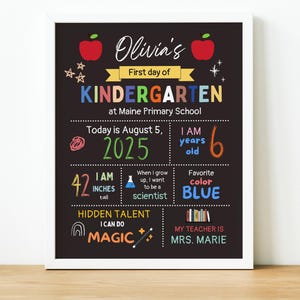 EDITABLE Chalkboard Back to School Sign, First Day of School Sign, Last ...