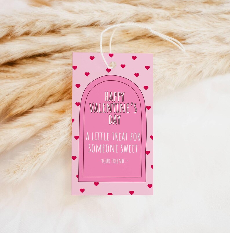 EDITABLE Valentines Day Gift Tags, Classroom Favor Valentine's Day ...
