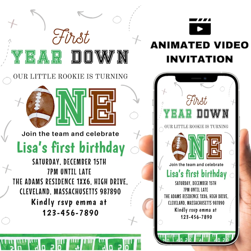 First Down Birthday Party - Etsy