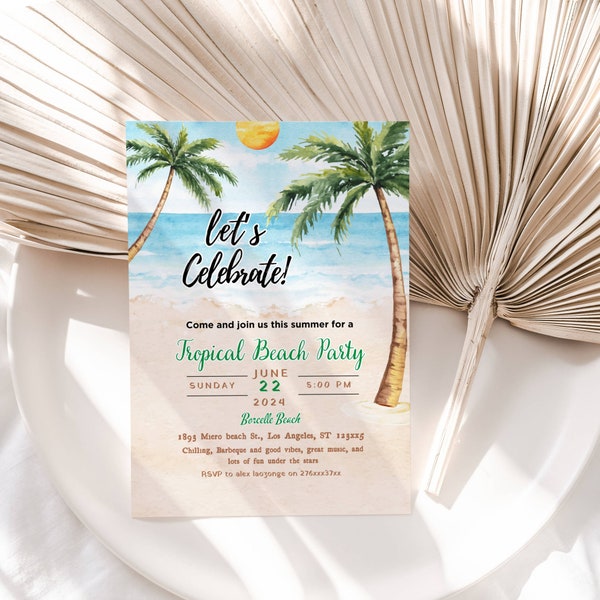 Beach Invitation - Etsy
