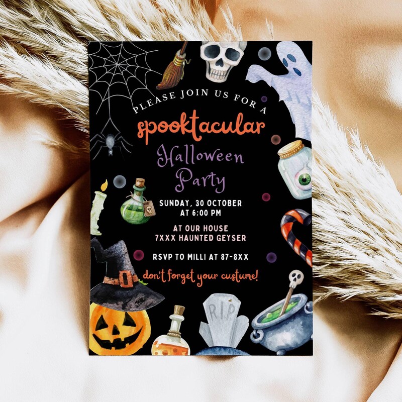 Halloween Invitation - Etsy