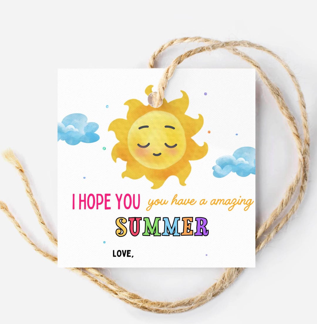 EDITABLE Hope Your Summer Bubbles With Fun Gift Tag Template Printable ...