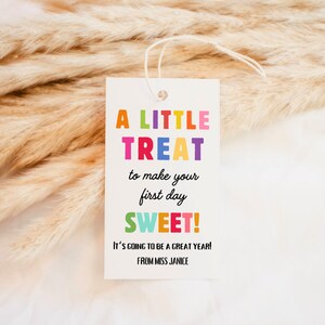 EDITABLE Back to School Gift Tag Template, Printable Class Favors ...