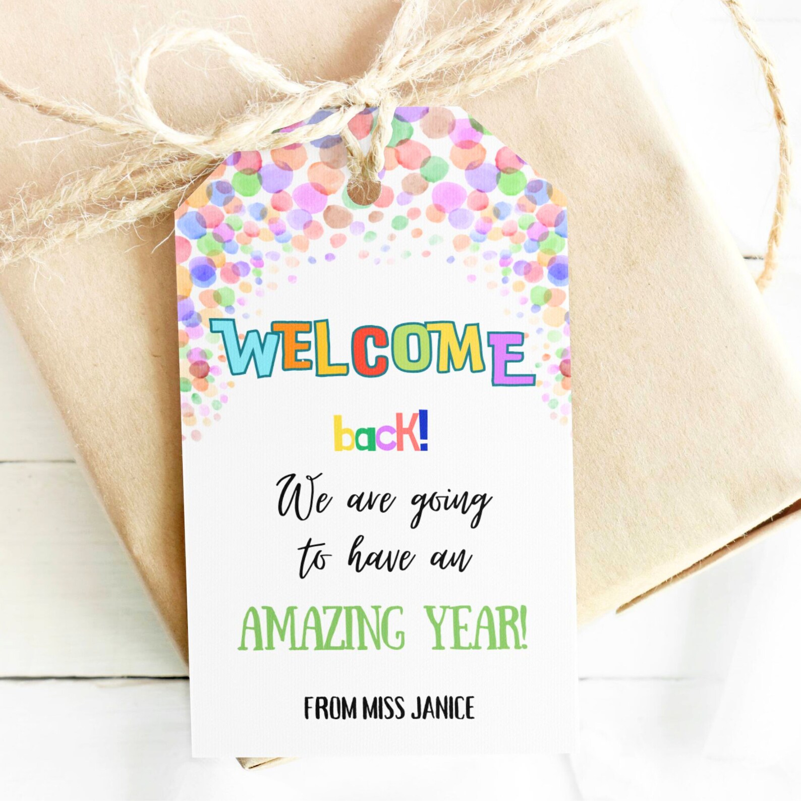 EDITABLE Welcome Back to School Tag Template, Printable First Day of ...