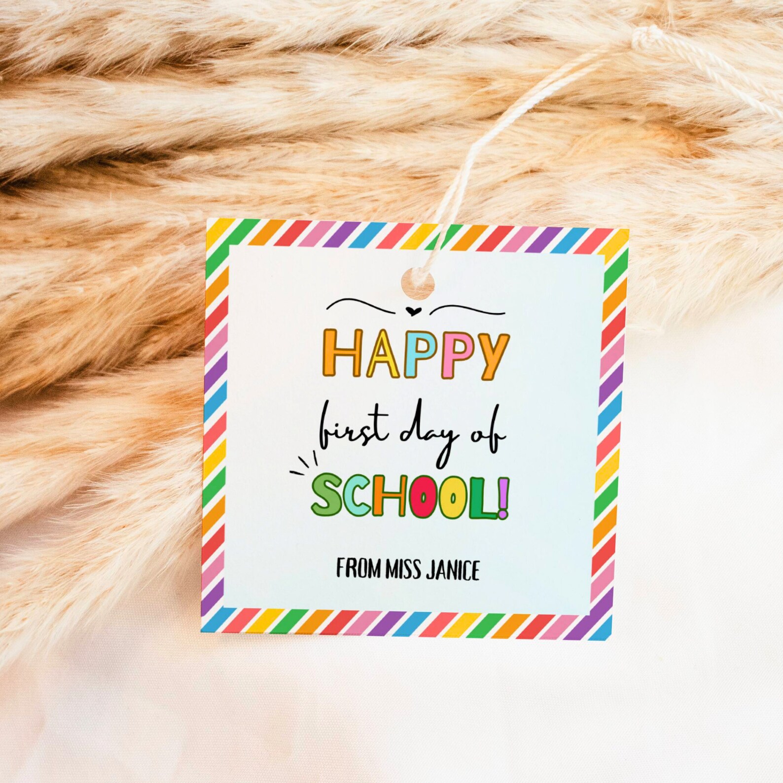 EDITABLE Back to School Gift Tag Template, Printable Class Favors ...