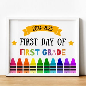 EDITABLE First Day of First Grade 2024, Printable Back to School Board ...