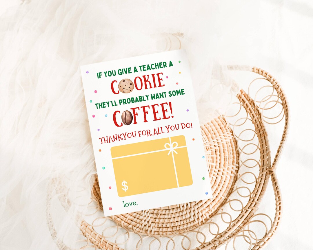 EDITABLE Thanks a Latte Printable, Teacher Appreciation Gift, Employee ...