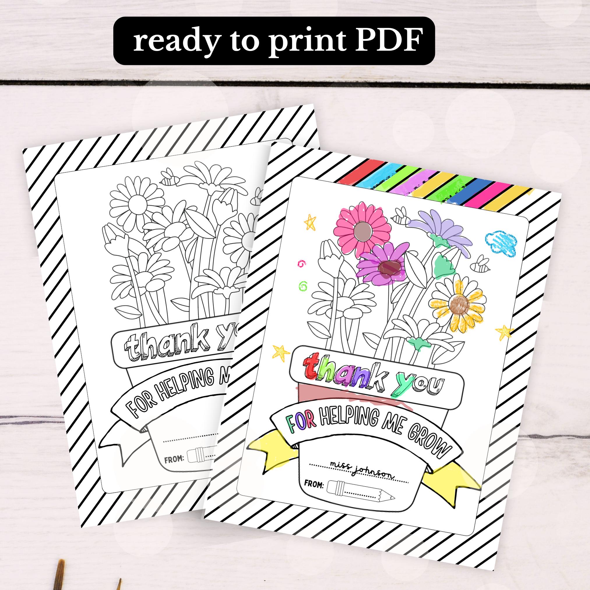 Teacher Appreciation Week, Printable Teacher Appreciation Gift, Thank ...
