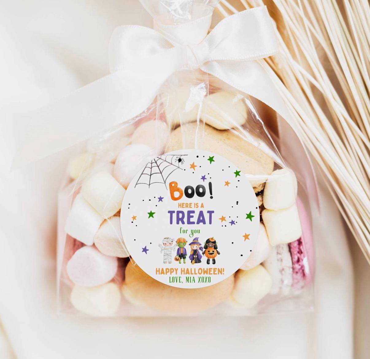 EDITABLE Halloween Favor Tag Template, Boo Gift Tags, Trick or Treat ...