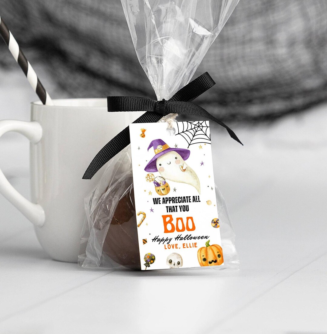 EDITABLE Teacher Appreciation Halloween Gift Tags Thank You Teacher ...