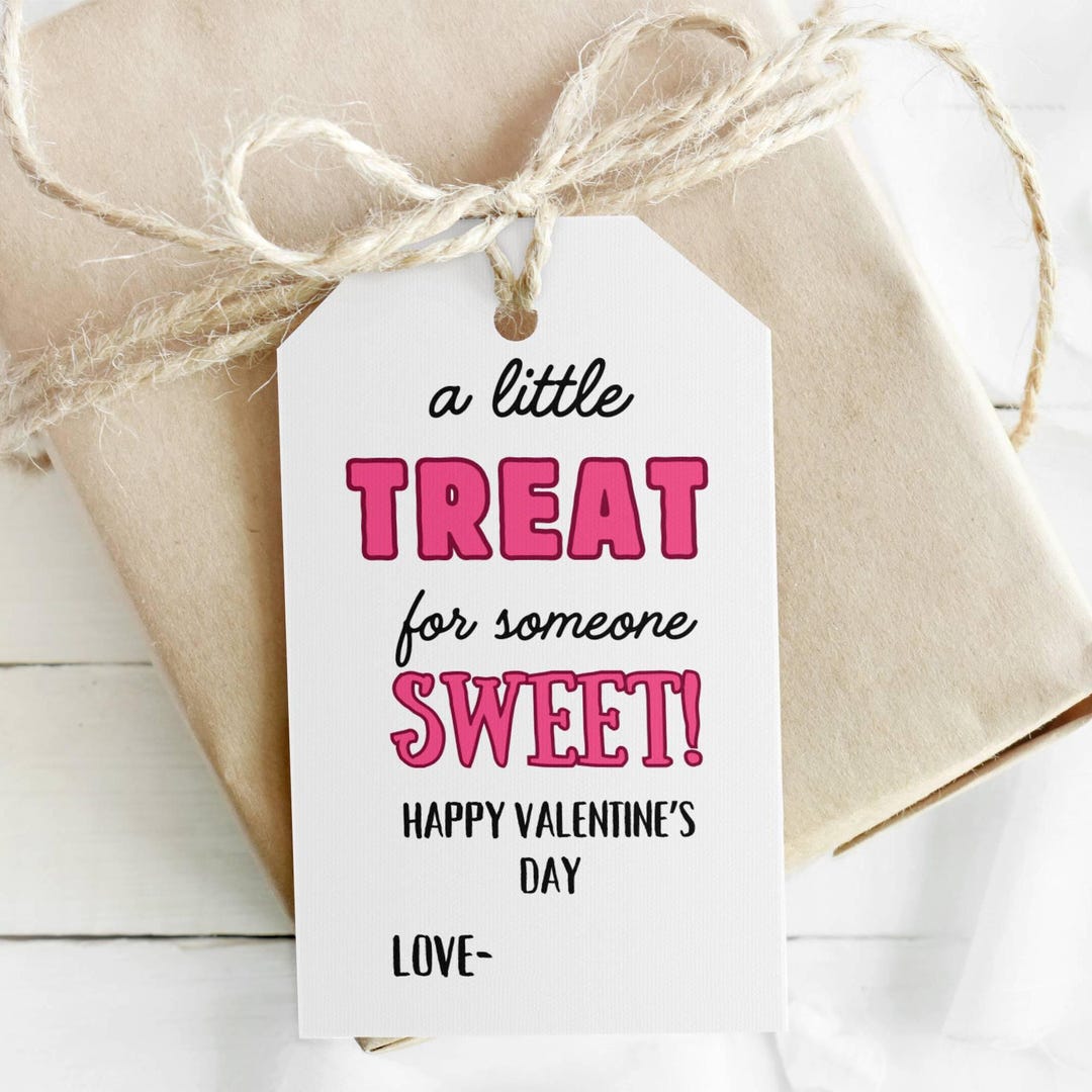 EDITABLE Valentines Day Gift Tags, Classroom Favor Valentine's Day ...
