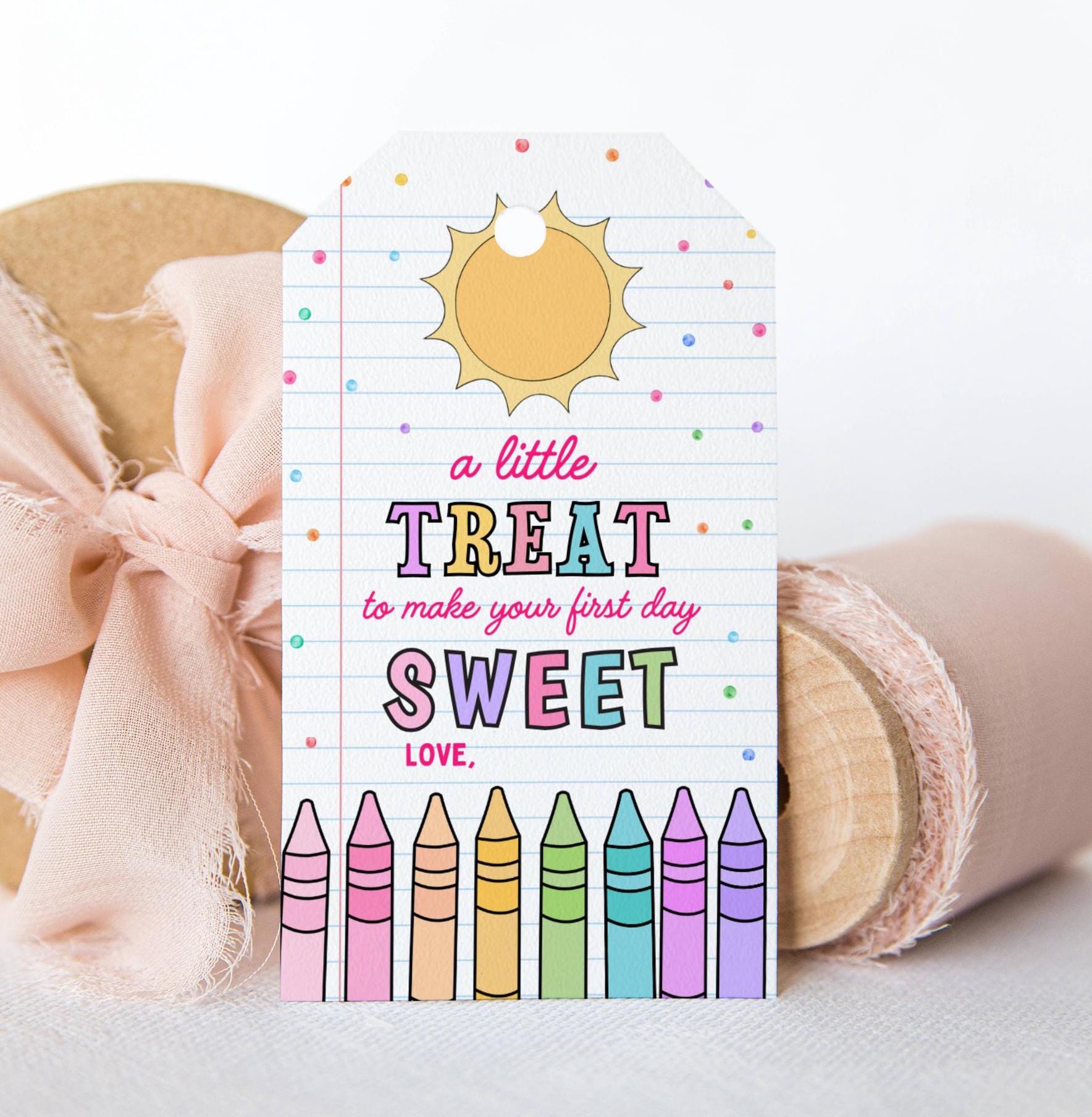 EDITABLE A Little Treat to Make Your First Day Sweet Tag Printable ...
