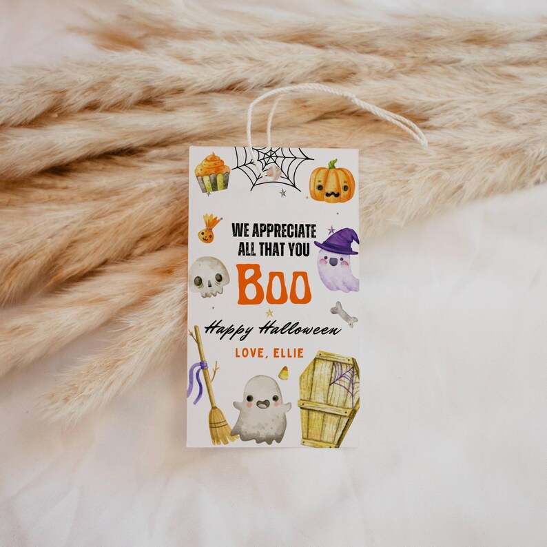 EDITABLE Teacher Appreciation Halloween Gift Tags Thank You Teacher ...