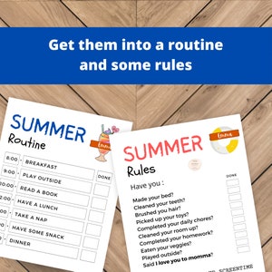 Printable SUMMER Planner Bundle for Kids Summer Calendar - Etsy