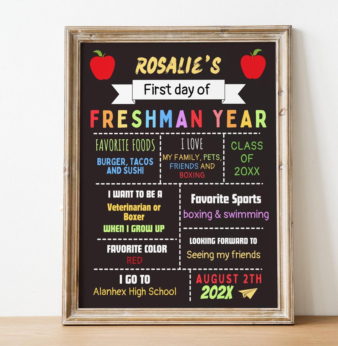 EDITABLE First Day of School Sign, First Day of Kindergarten Sign, 1st ...