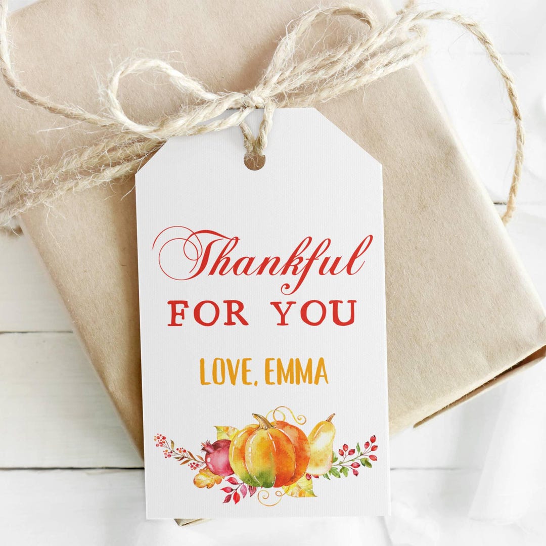 EDITABLE Fall Thank You Tags, Fall Appreciation Tags, Staff ...