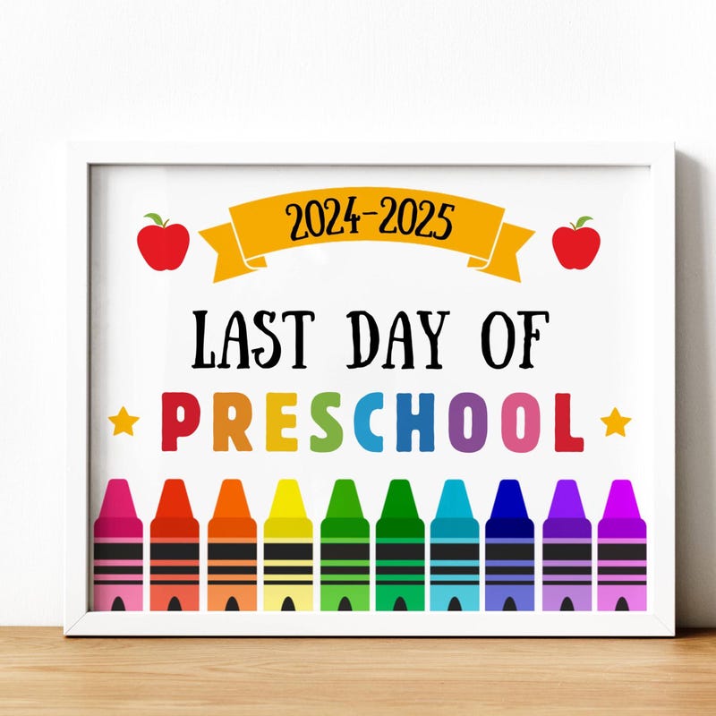 Last Day Preschool - Etsy