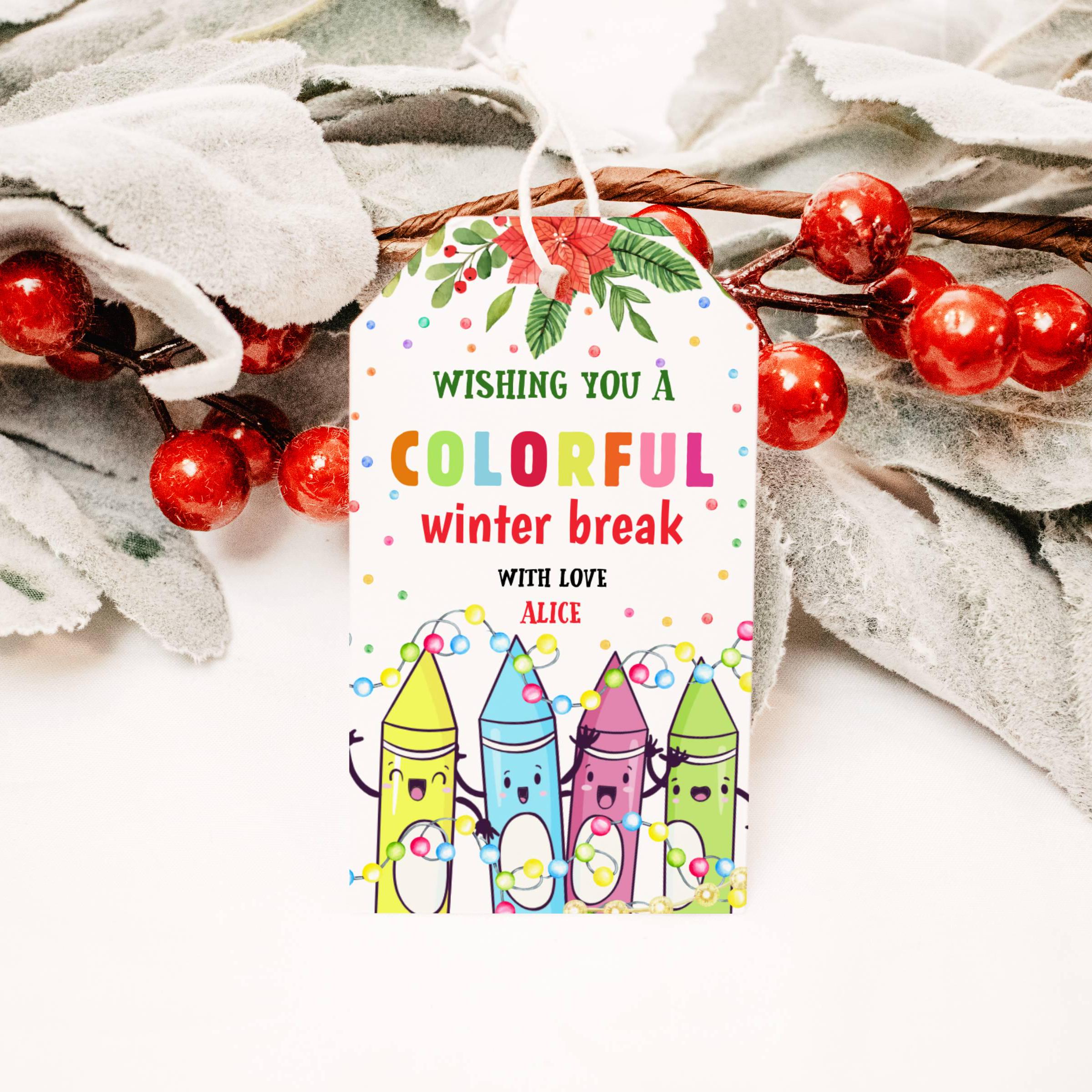 EDITABLE Thank You for Making School Merry & Bright Tag, Colorful ...