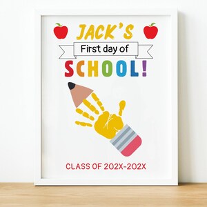 EDITABLE First Day of School Handprint Craft, Back to School ...