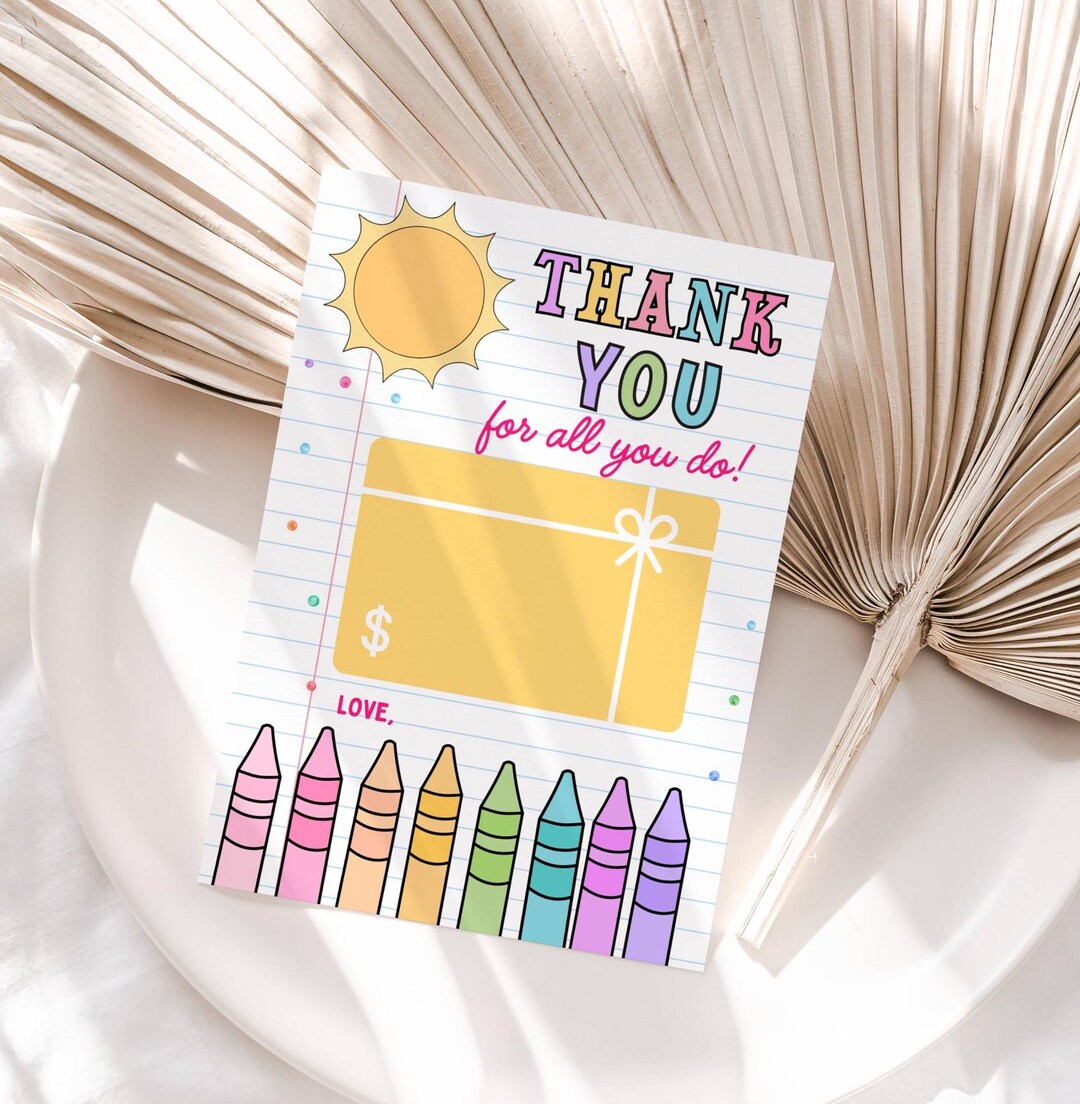 EDITABLE Teacher Appreciation Week Gift Card Holder, Printable Happy ...