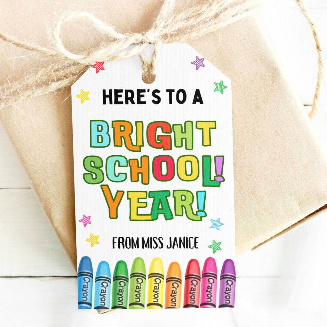 EDITABLE Back to School Gift Tag Template, Printable Class Favors ...
