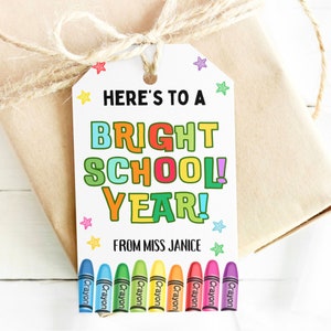 EDITABLE Back to School Gift Tag Template, Printable Class Favors ...