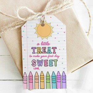 EDITABLE A Little Treat to Make Your First Day Sweet Tag Printable ...