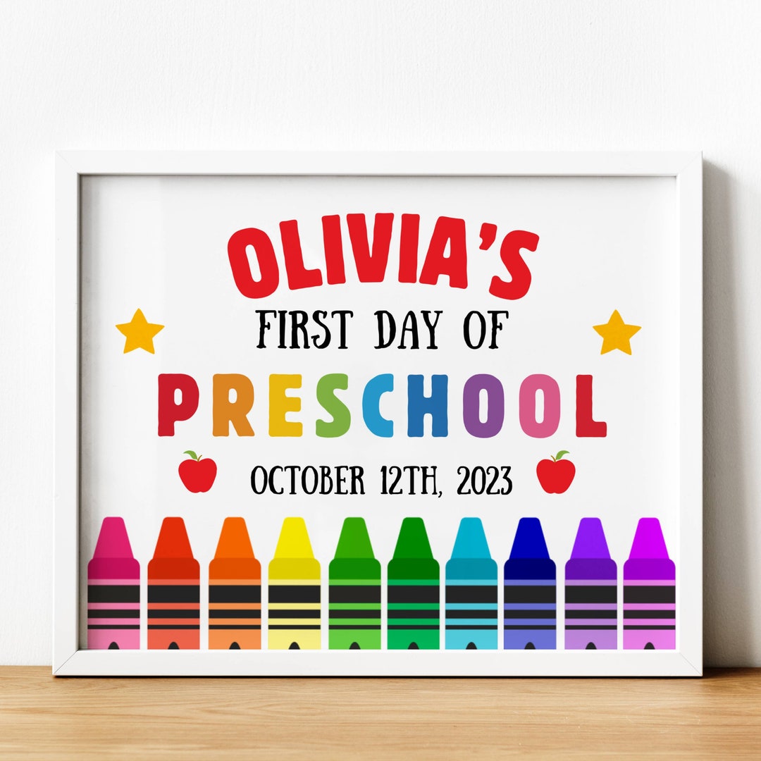 EDITABLE Back to School Sign First Day of School Sign Printable First ...