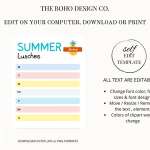 Printable SUMMER Planner Bundle for Kids Summer Calendar - Etsy