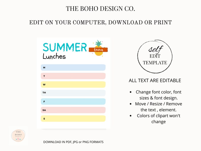 Printable SUMMER Planner Bundle for Kids Summer Calendar - Etsy