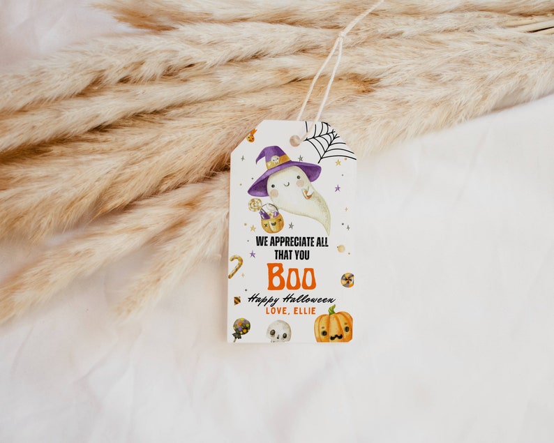 EDITABLE Teacher Appreciation Halloween Gift Tags Thank You Teacher ...
