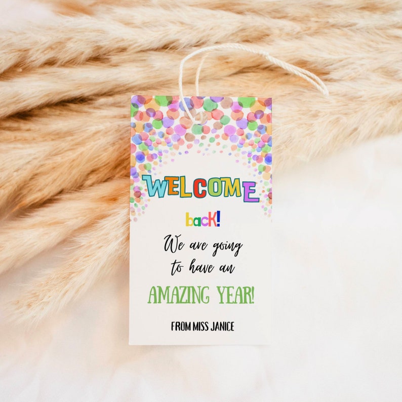 EDITABLE Welcome Back to School Tag Template, Printable First Day of ...