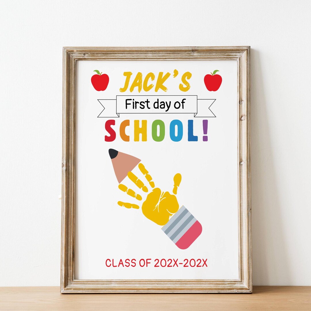 EDITABLE First Day of School Handprint Craft, Back to School ...