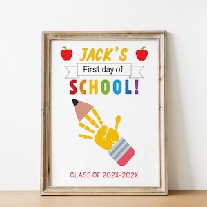 EDITABLE First Day of School Handprint Craft, Back to School ...