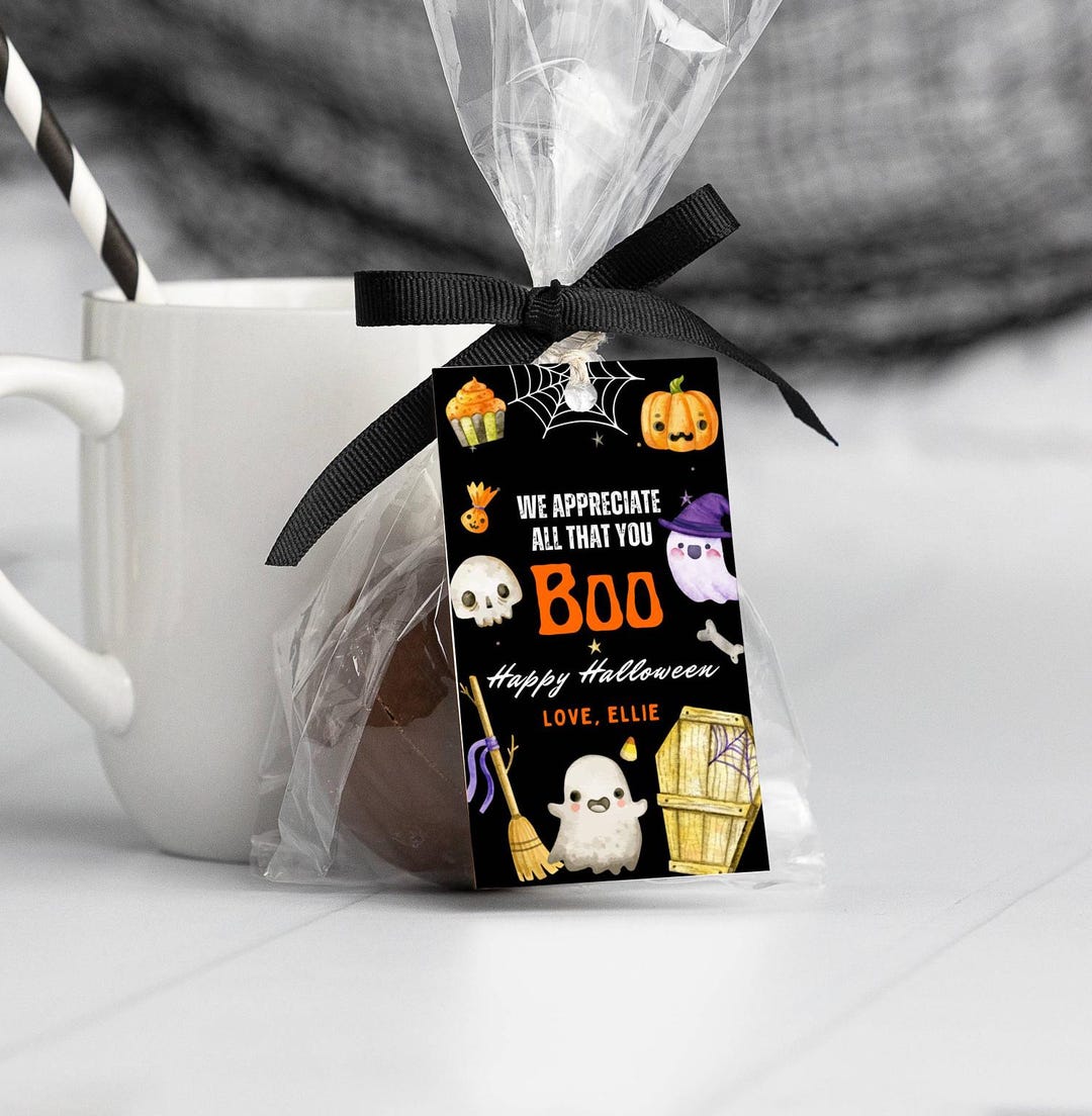 EDITABLE Teacher Appreciation Halloween Gift Tags Thank You Teacher ...