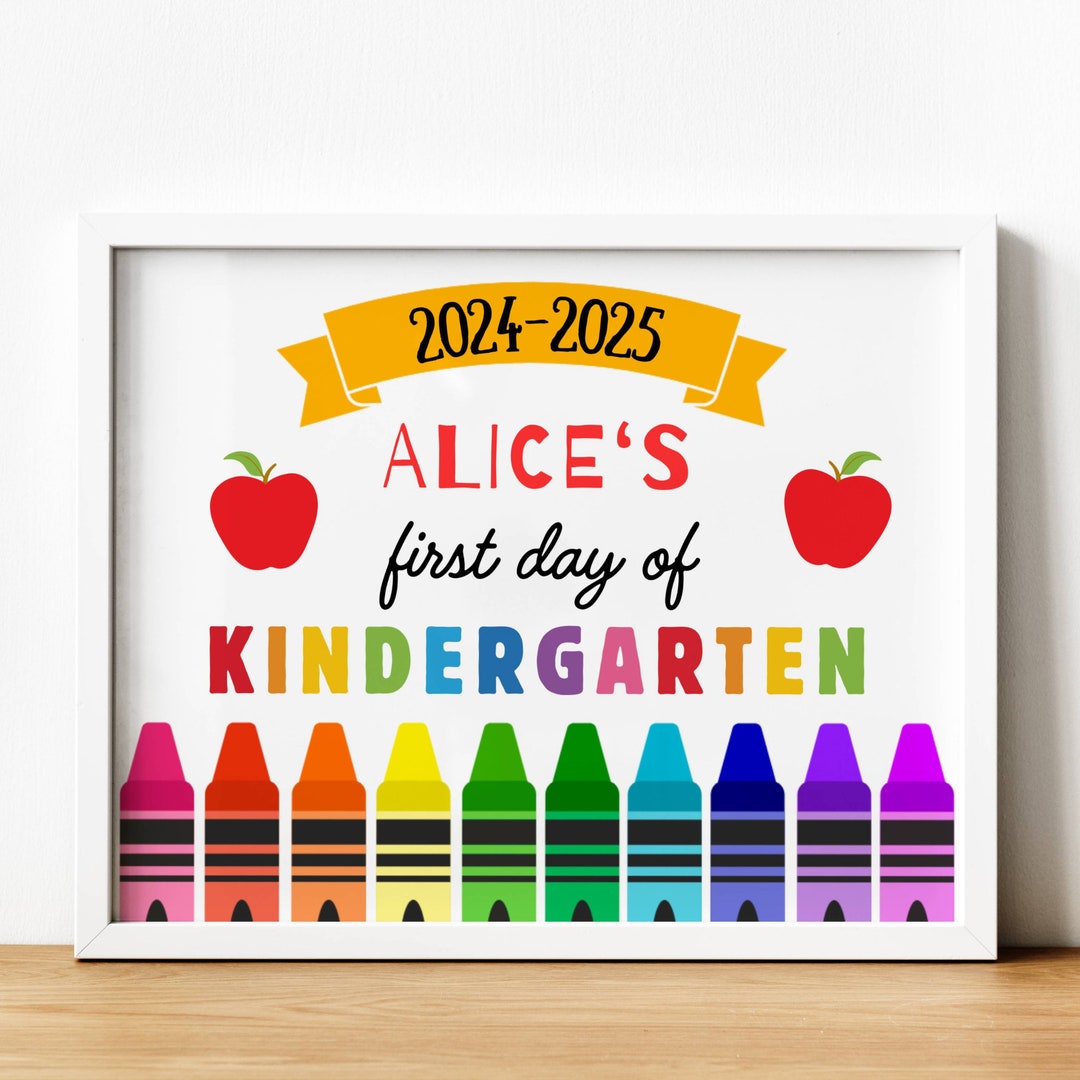 EDITABLE Back to School Sign First Day of School Sign Printable First ...