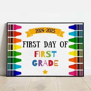 EDITABLE First Day of First Grade 2024, Printable Back to School Board ...