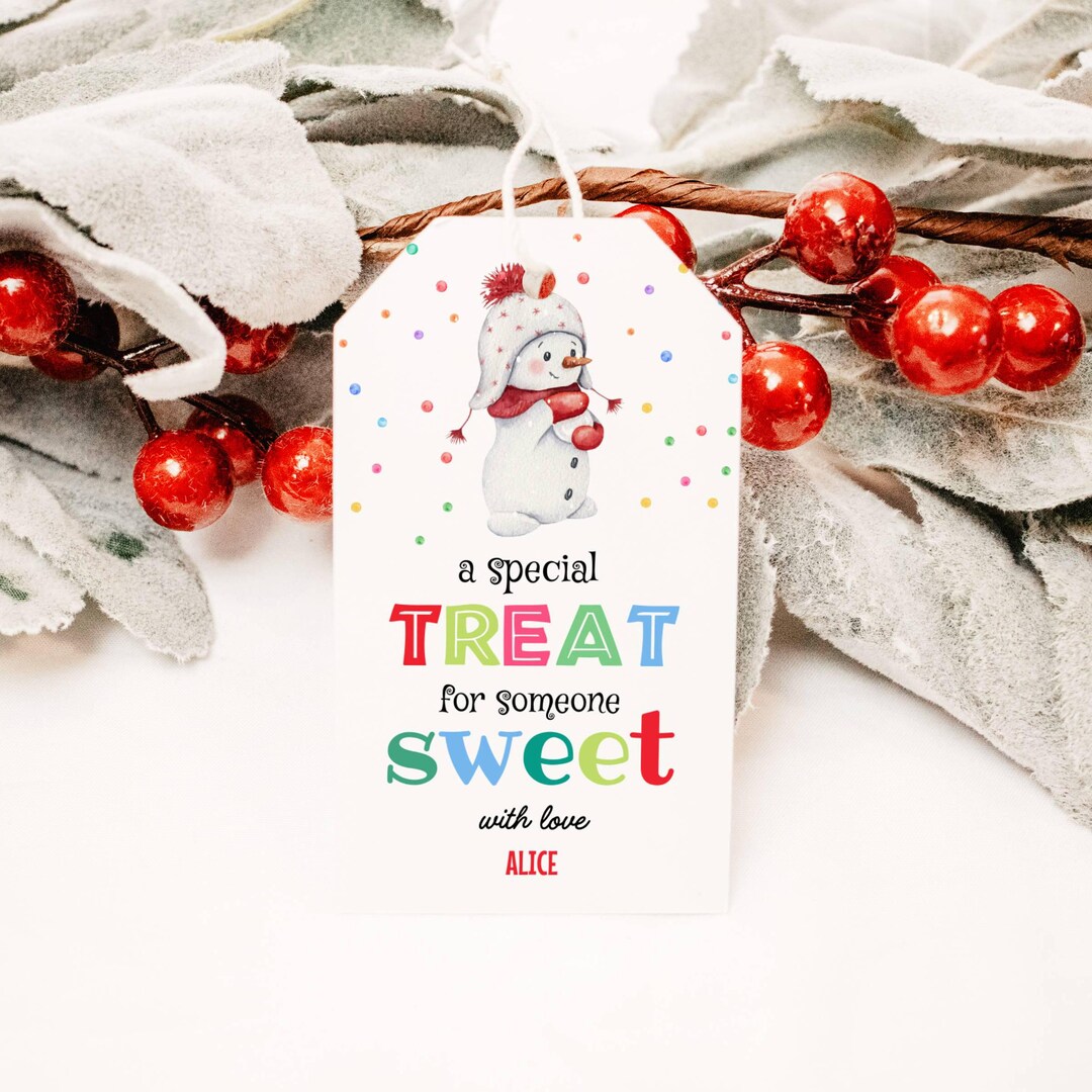 EDITABLE Printable Christmas Special Treat for Someone Sweet Gift Tag ...