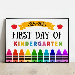 EDITABLE Back to School Sign First Day of School Sign Printable First ...