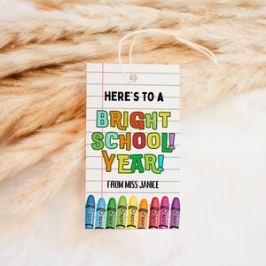 EDITABLE Back to School Gift Tag Template, Printable Class Favors ...