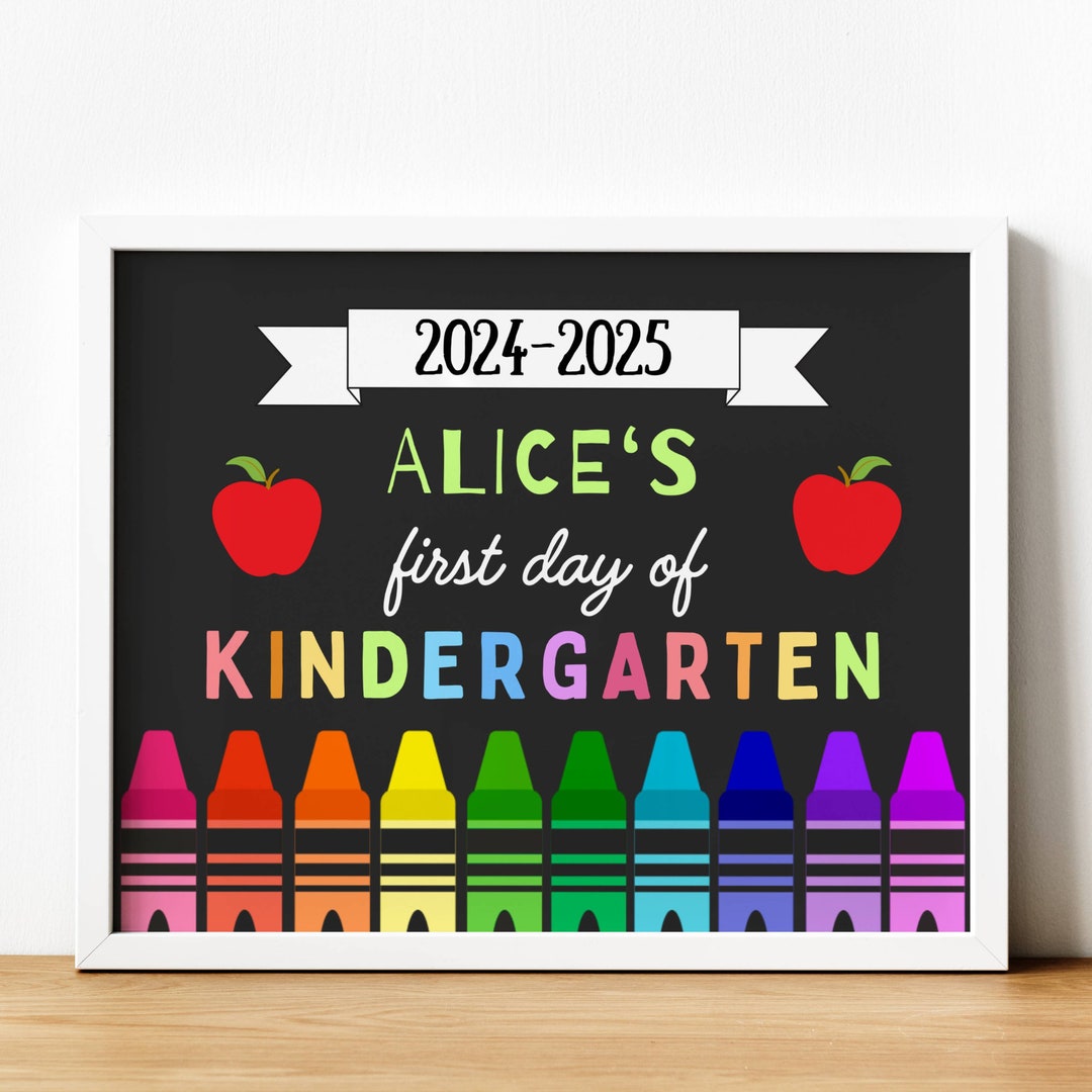EDITABLE Back to School Sign First Day of School Sign Printable First ...