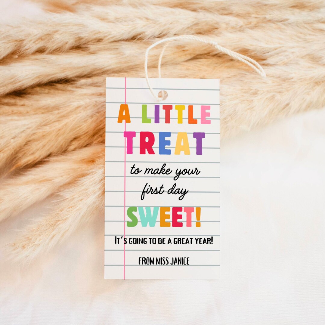 EDITABLE Back to School Gift Tag Template, Printable Class Favors ...