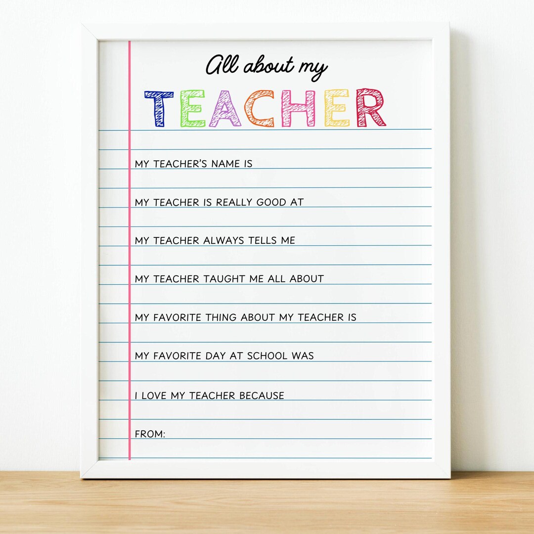 Teacher Appreciation Week, Printable Teacher Appreciation Gift, Thank ...