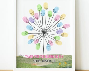 Handprint Art for Teacher Gift, Teachers Plant Seeds, DIY Teacher Gift ...